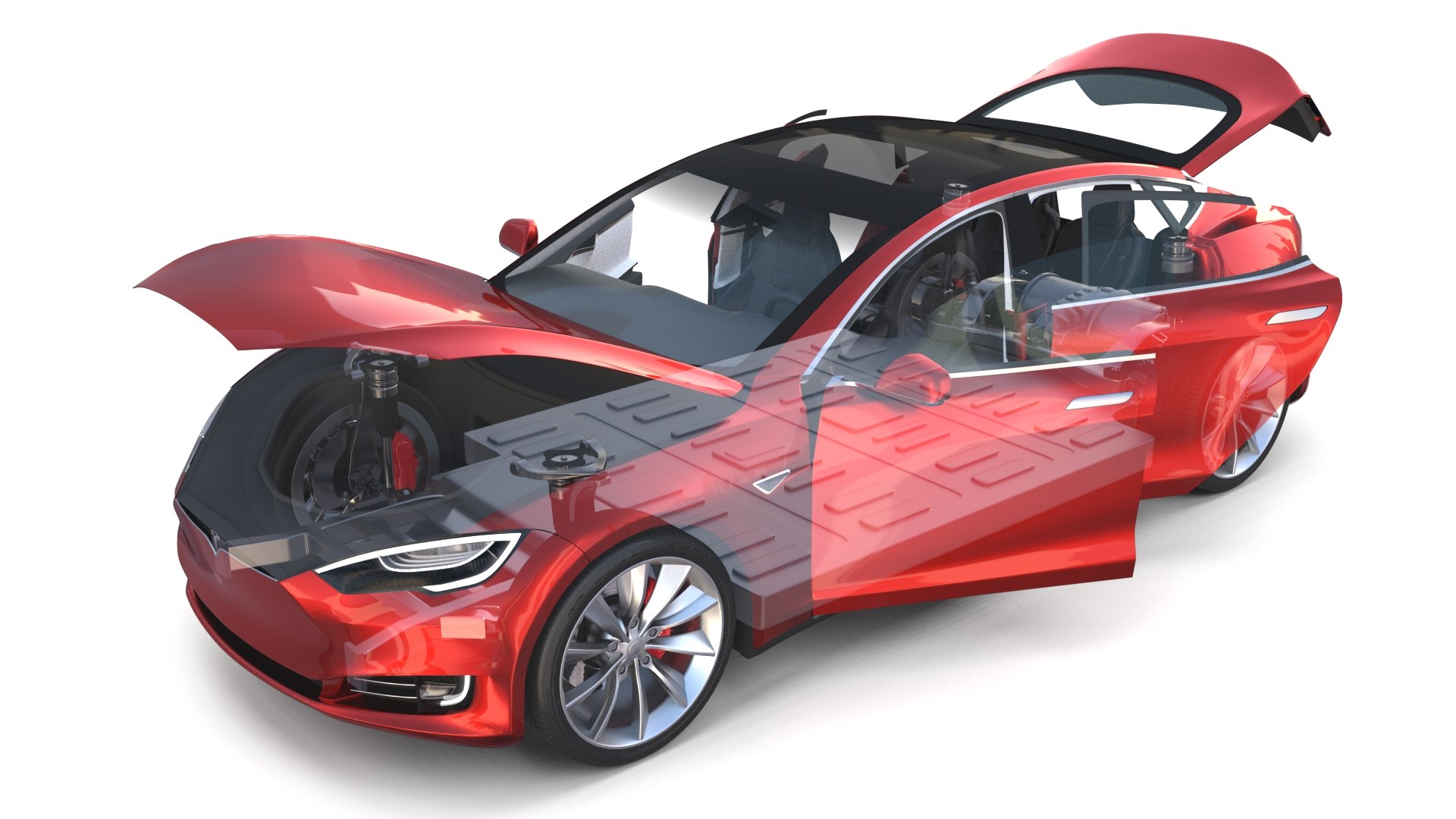 3D tesla roadster s x - TurboSquid 1328385