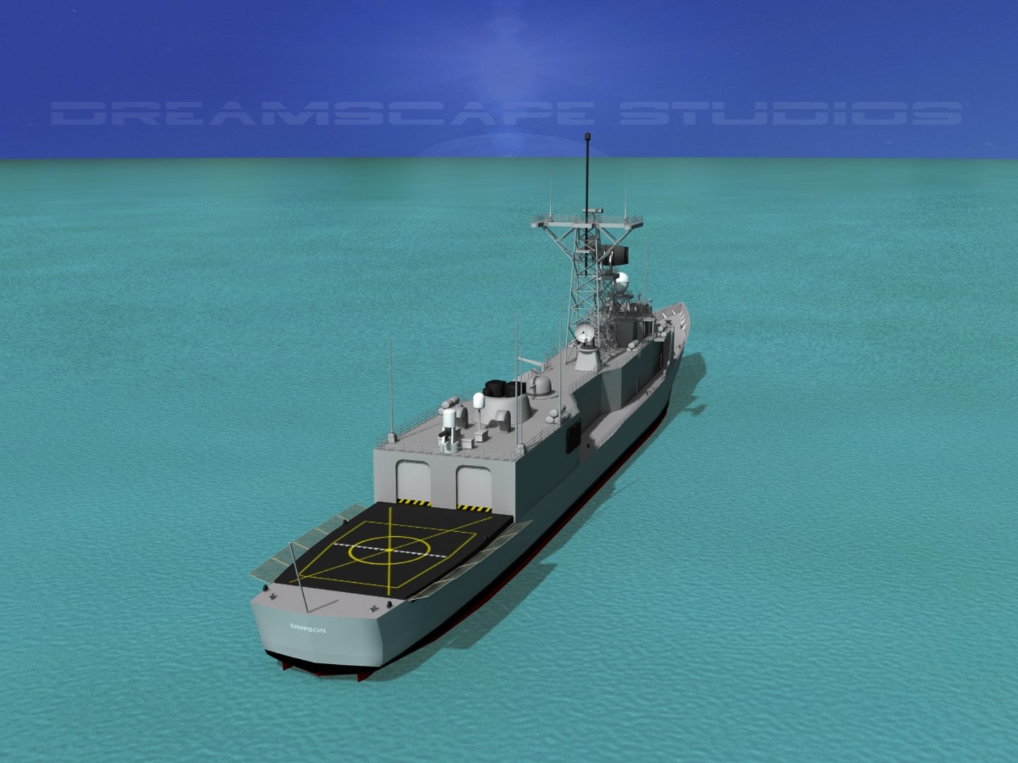 3d Perry Class Frigate Model