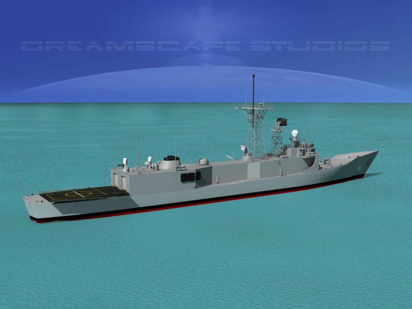 3d Perry Class Frigate Model