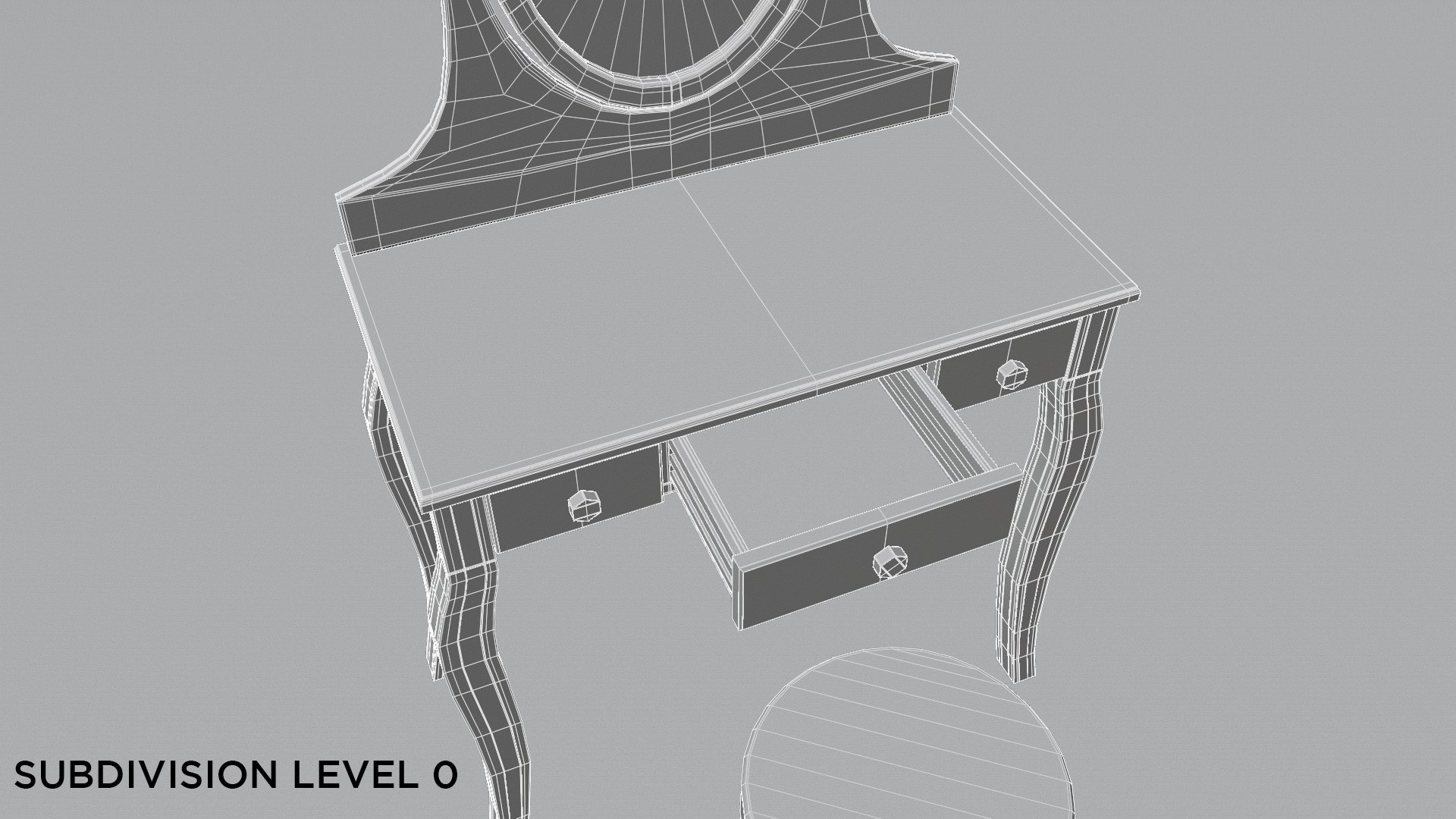 Dressing Table Model - TurboSquid 1646337