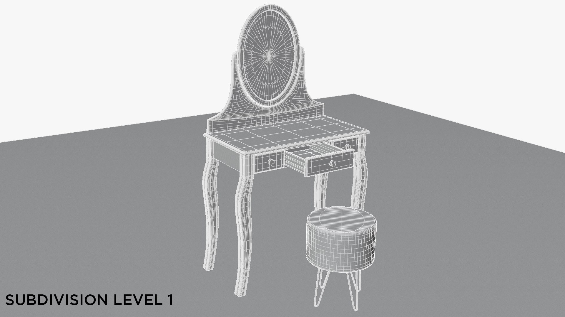 Dressing Table Model - TurboSquid 1646337