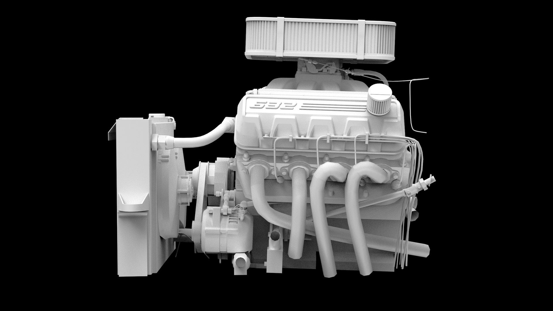 3D Chevy 632 V8 Racing Engine Model - TurboSquid 2321374