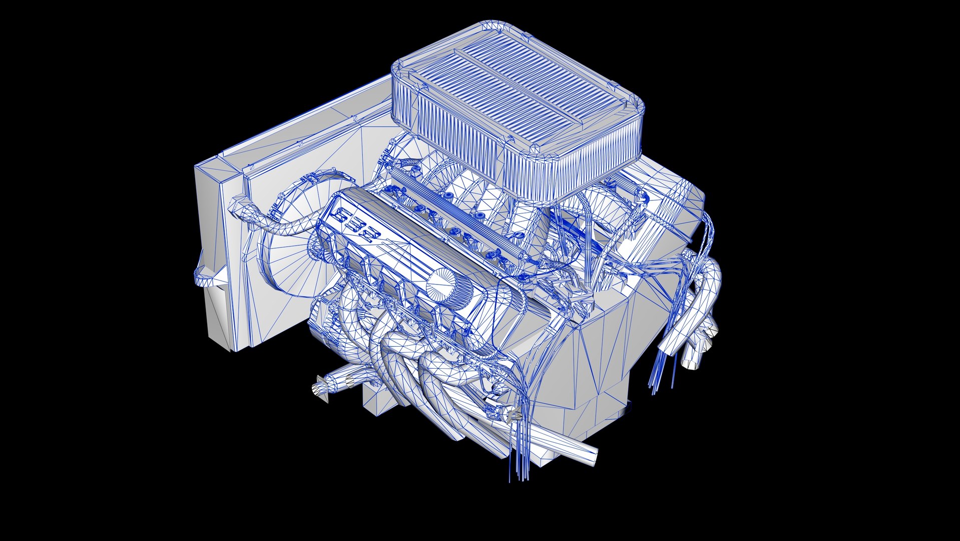 3D Chevy 632 V8 Racing Engine Model - TurboSquid 2321374