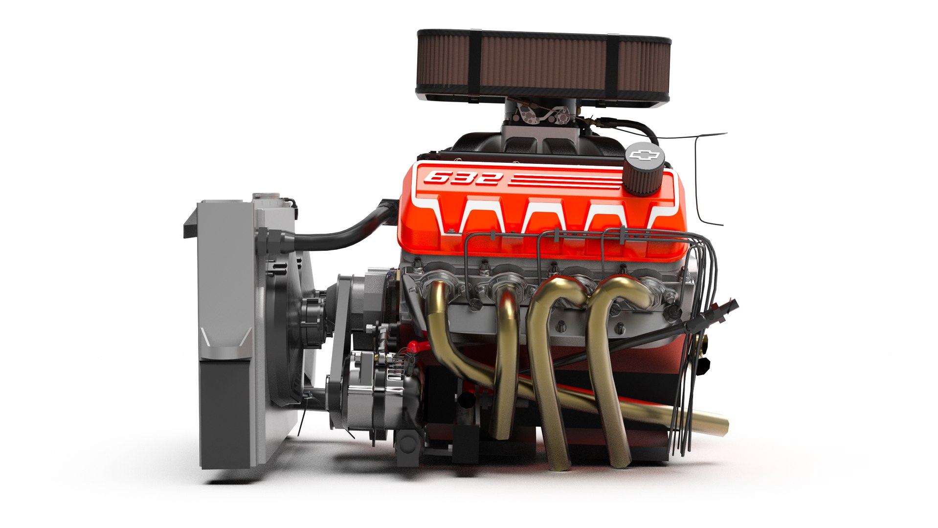 3D Chevy 632 V8 Racing Engine Model - TurboSquid 2321374