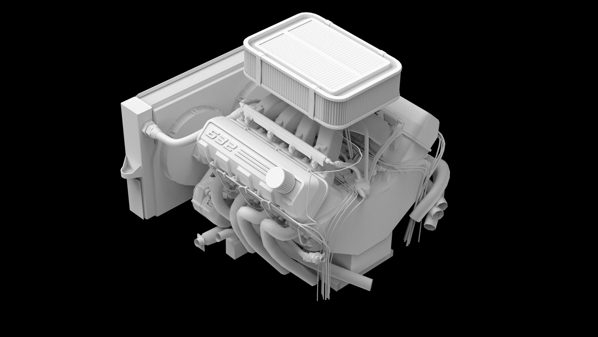3D Chevy 632 V8 Racing Engine Model - TurboSquid 2321374