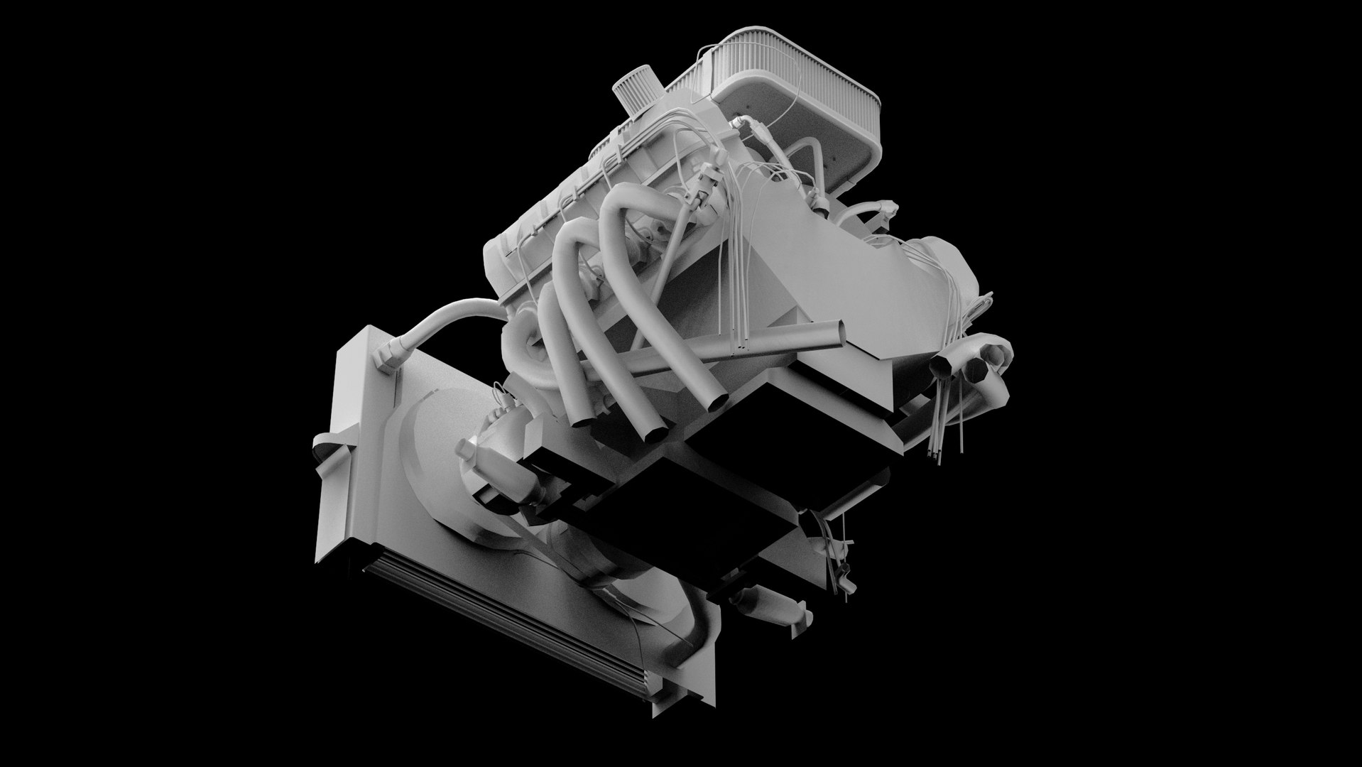 3D Chevy 632 V8 Racing Engine Model - TurboSquid 2321374