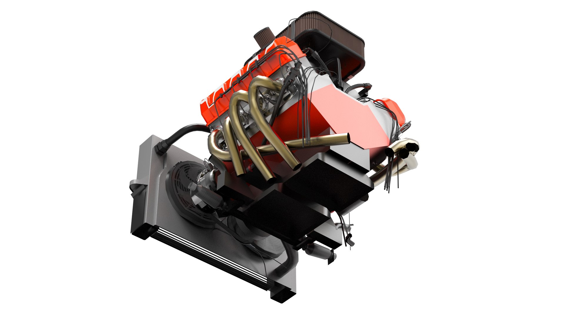 3D Chevy 632 V8 Racing Engine Model - TurboSquid 2321374