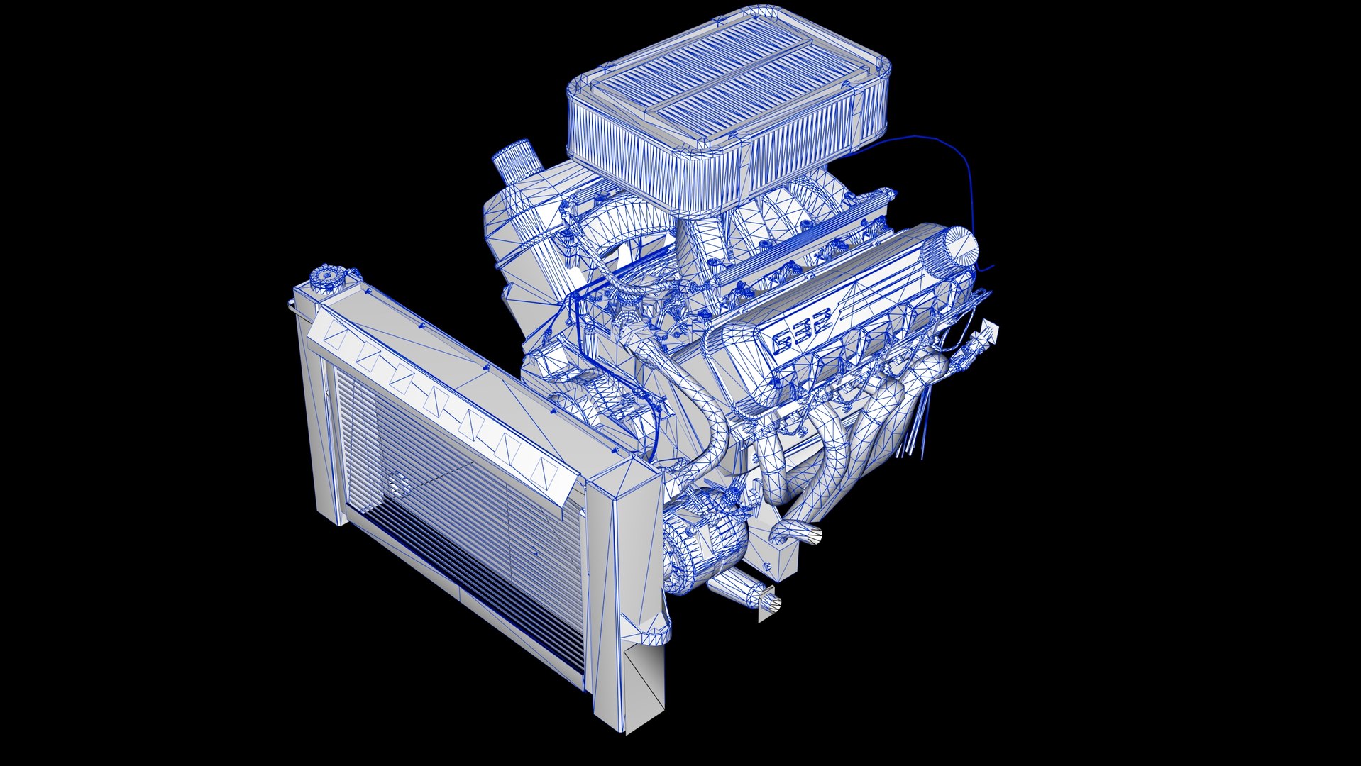 3D Chevy 632 V8 Racing Engine Model - TurboSquid 2321374
