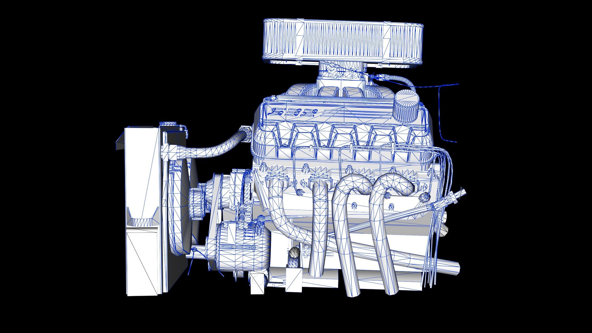 3D Chevy 632 V8 Racing Engine Model - TurboSquid 2321374