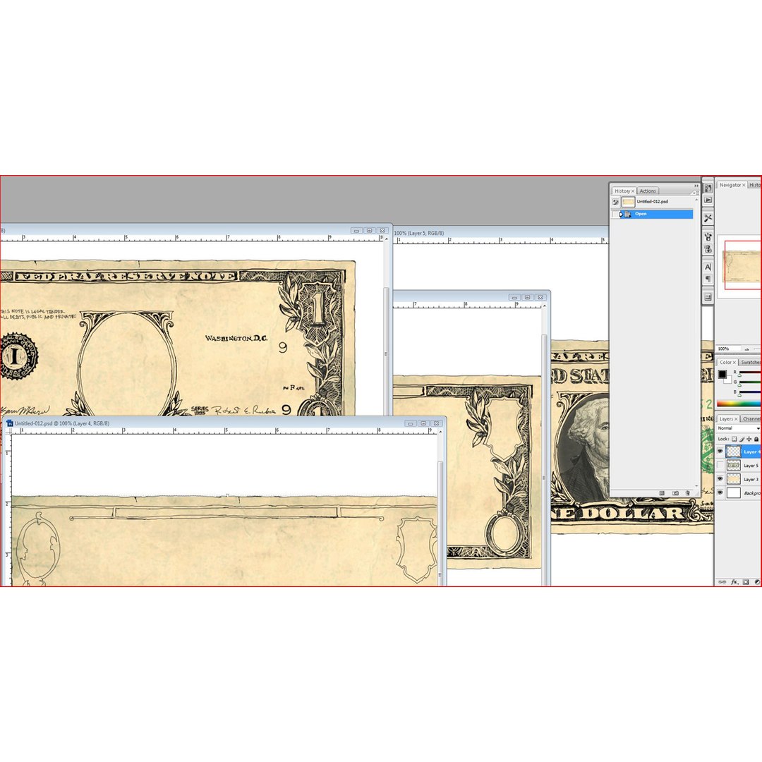 3d Video Animation Drawing Dollar Bill Model