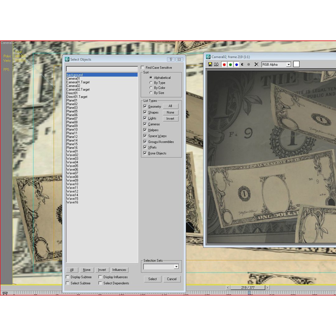3d Video Animation Drawing Dollar Bill Model