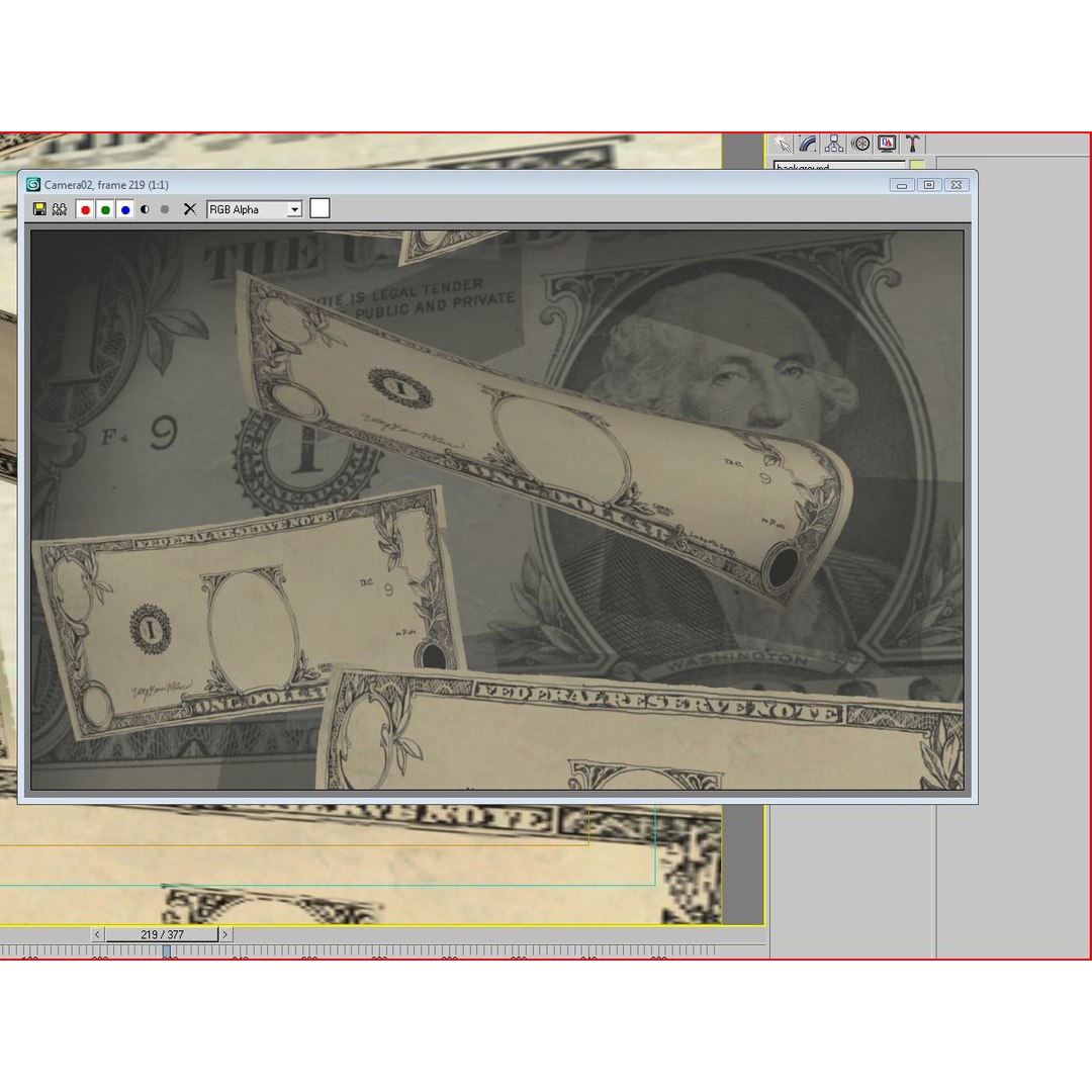 3d Video Animation Drawing Dollar Bill Model