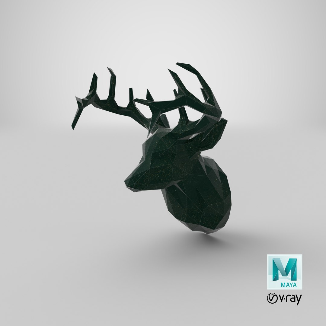 3D Stag Head - TurboSquid 1699865