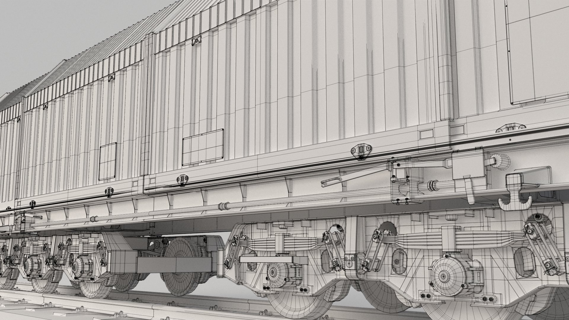 Container Train 3D Model - TurboSquid 1524137