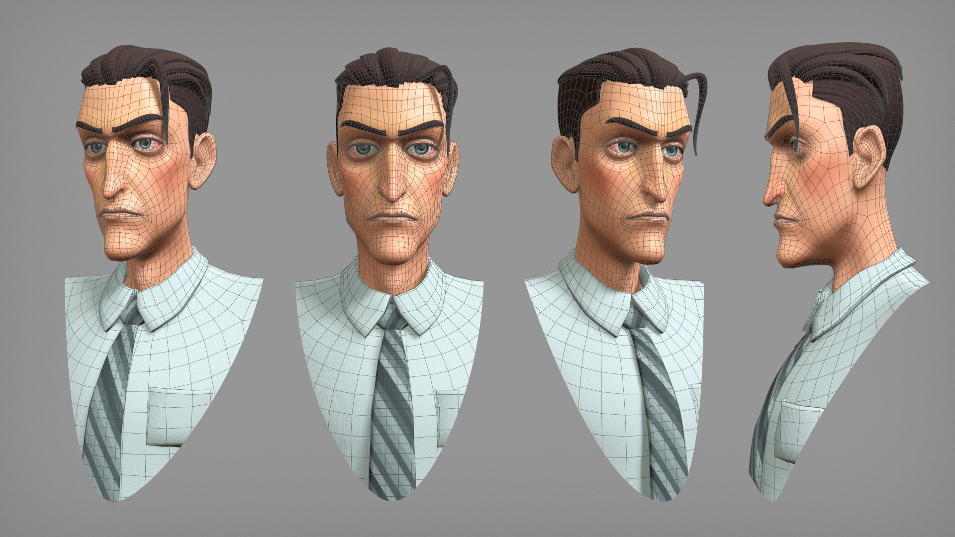 3D Cartoon Male Character Patrick Base Mesh - TurboSquid 1916766