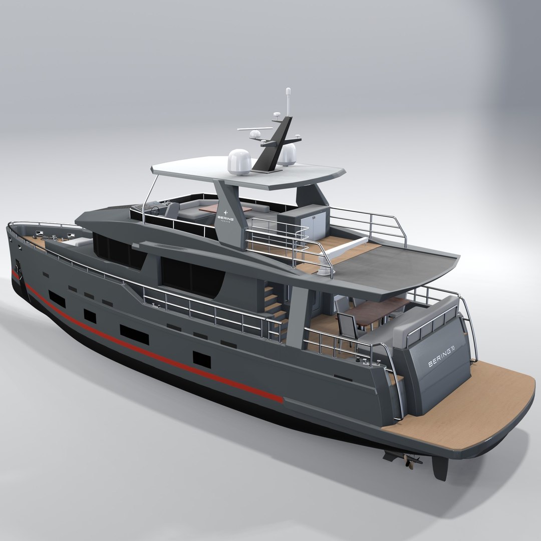 3D Bering 70 Explorer Luxury Motor Yacht - TurboSquid 2138225