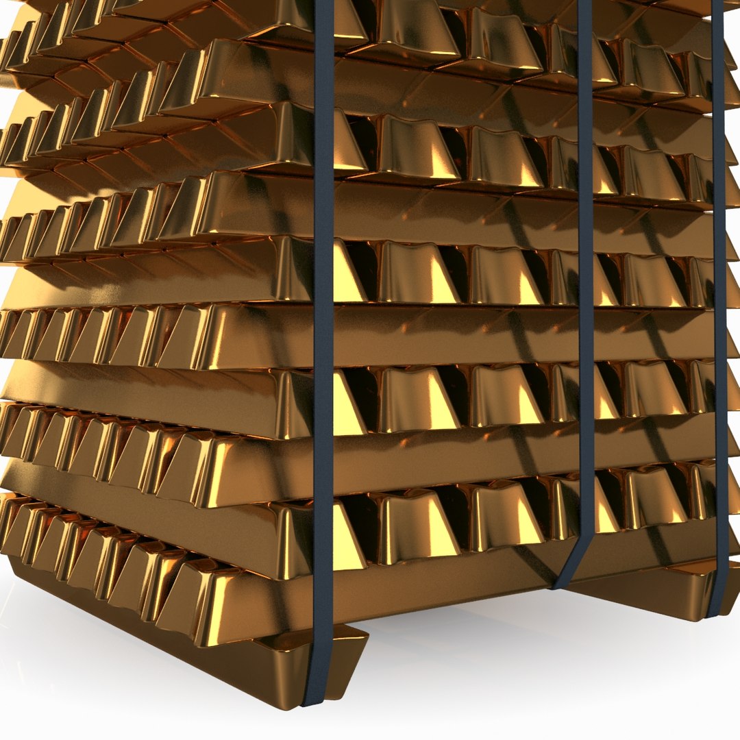 Gold Blocks 3d Model