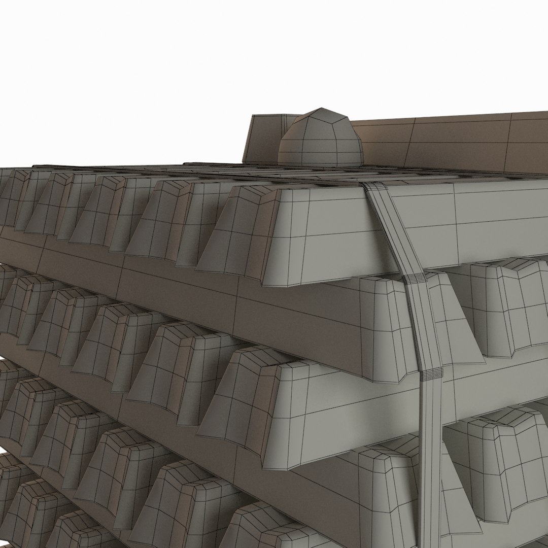 Gold Blocks 3d Model