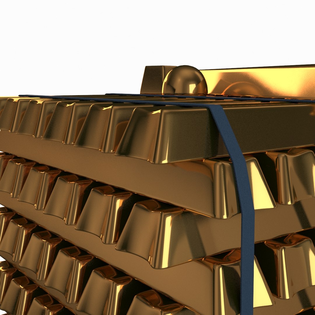 Gold Blocks 3d Model