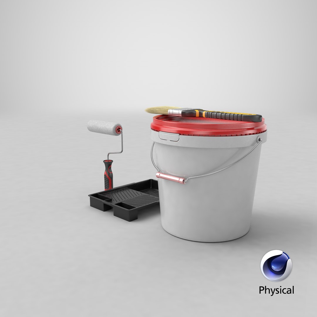 Detailed Three Painting Tools 3D model - TurboSquid 2085411