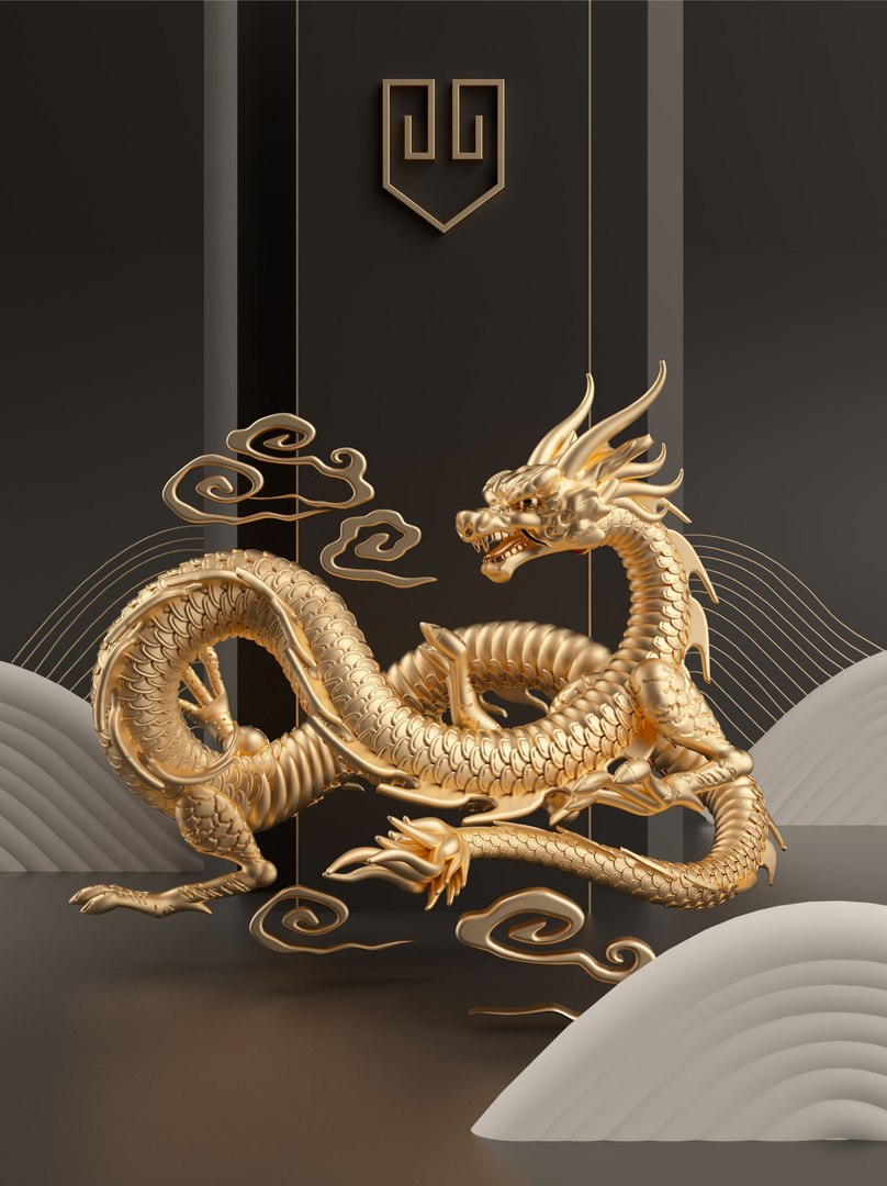 3D C4d Three-dimensional Dragon Head Model - TurboSquid 2102000