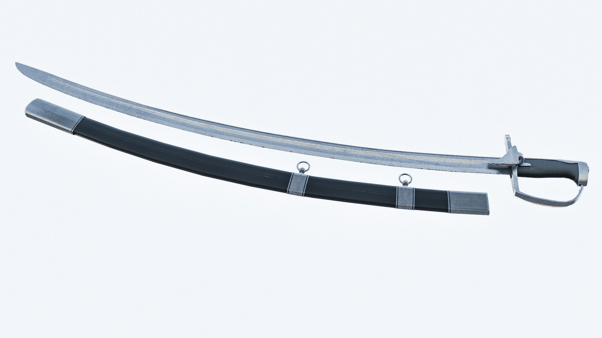 Polish Hussar Black Sabre With Scabbard 3D Model - TurboSquid 2303627