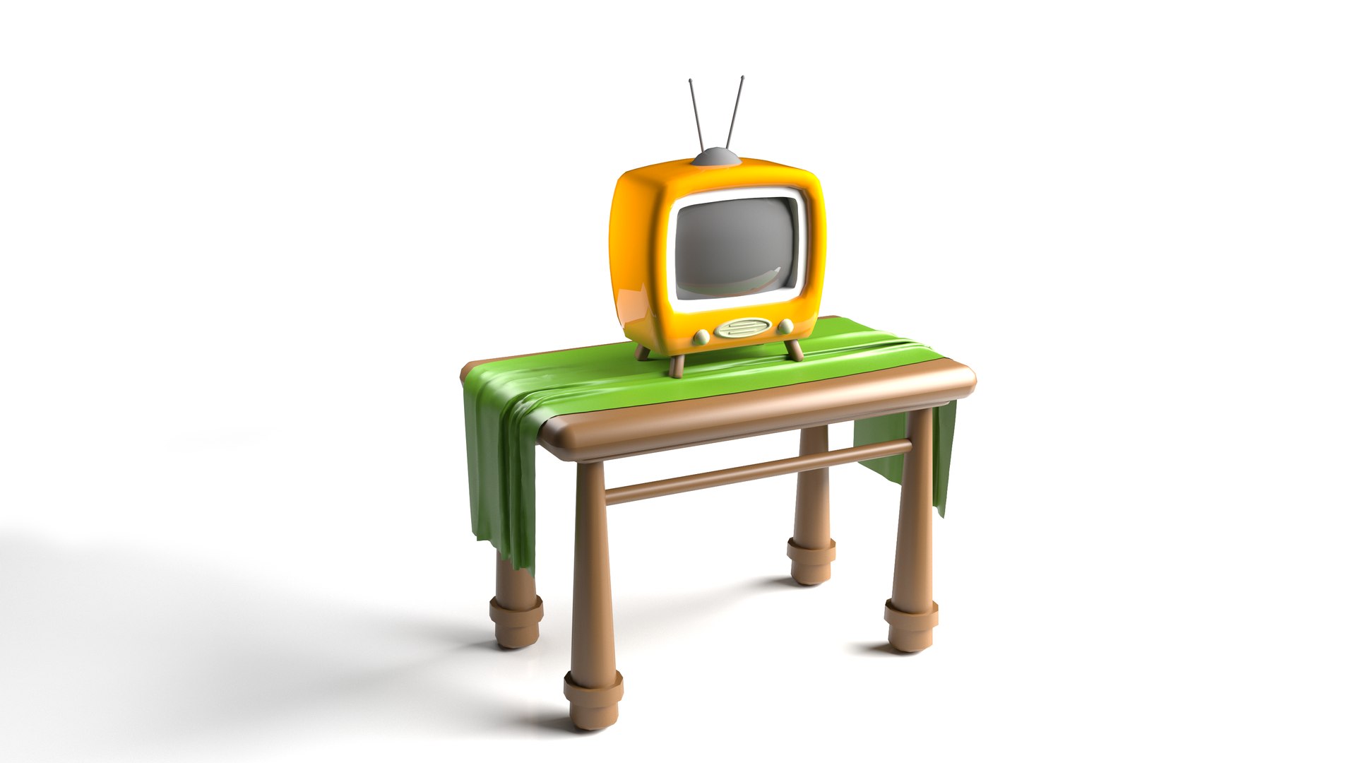 3D TV Cartoon Cabinet - TurboSquid 2093113