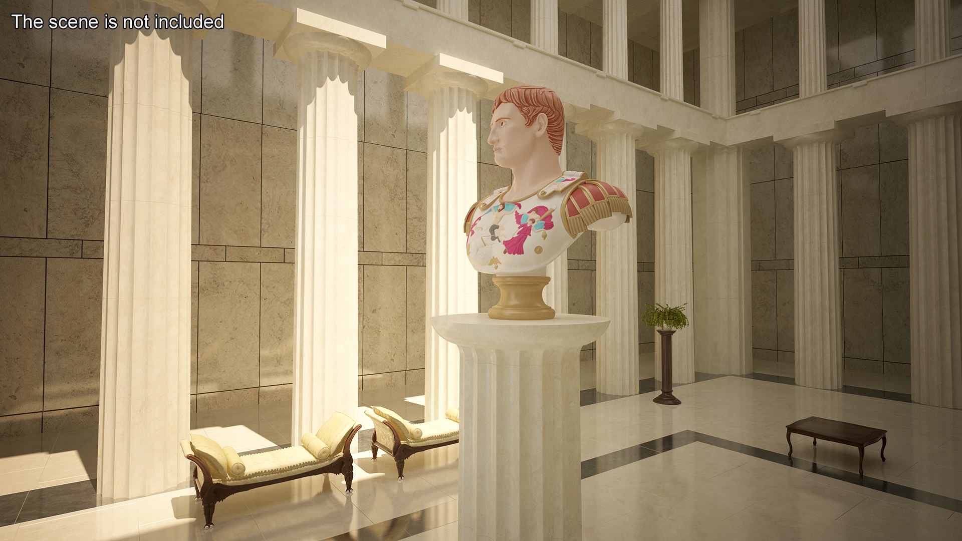 3D Model Roman Emperor Augustus Stylized Bust - TurboSquid 2086157