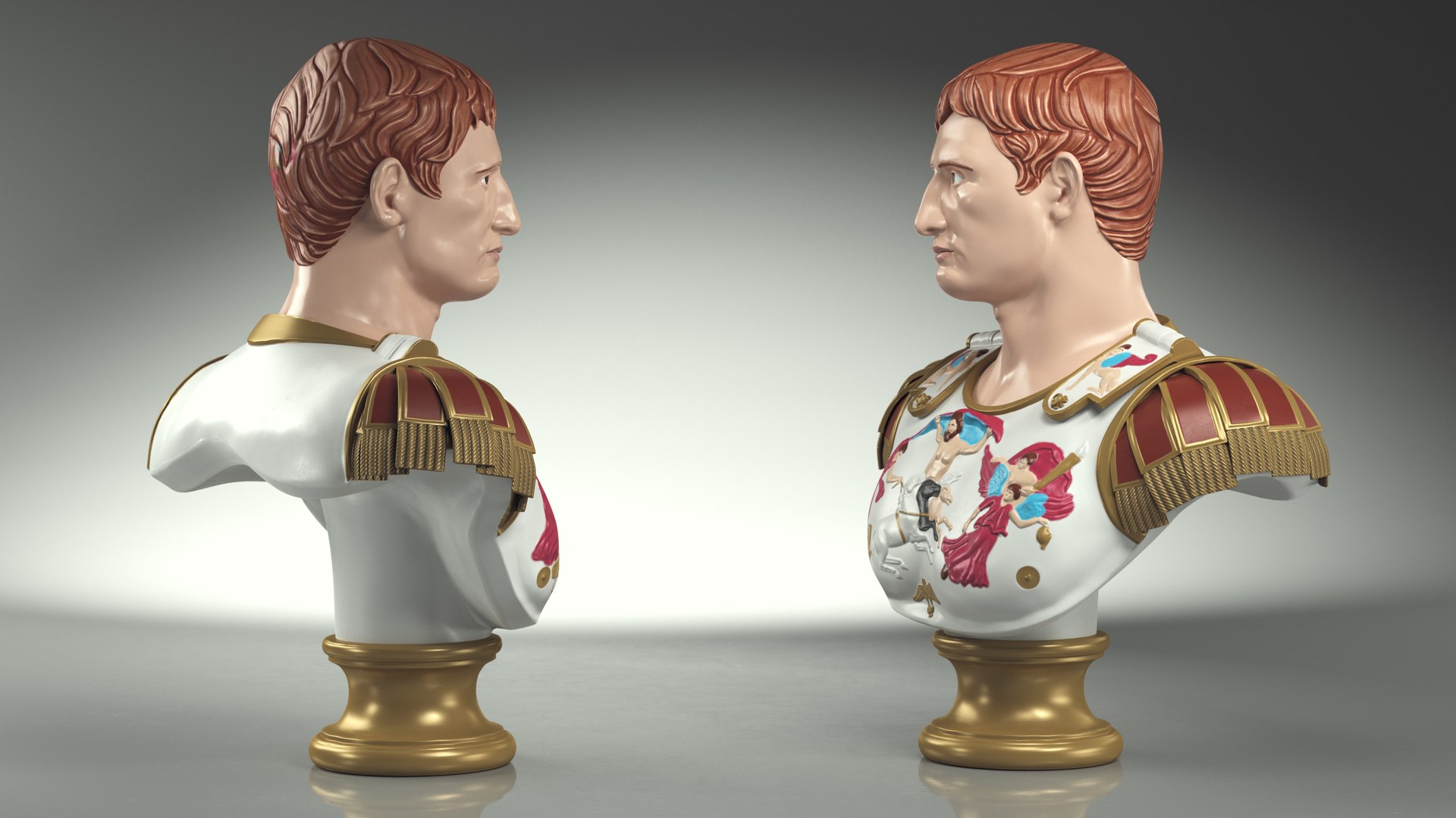 3D Model Roman Emperor Augustus Stylized Bust - TurboSquid 2086157