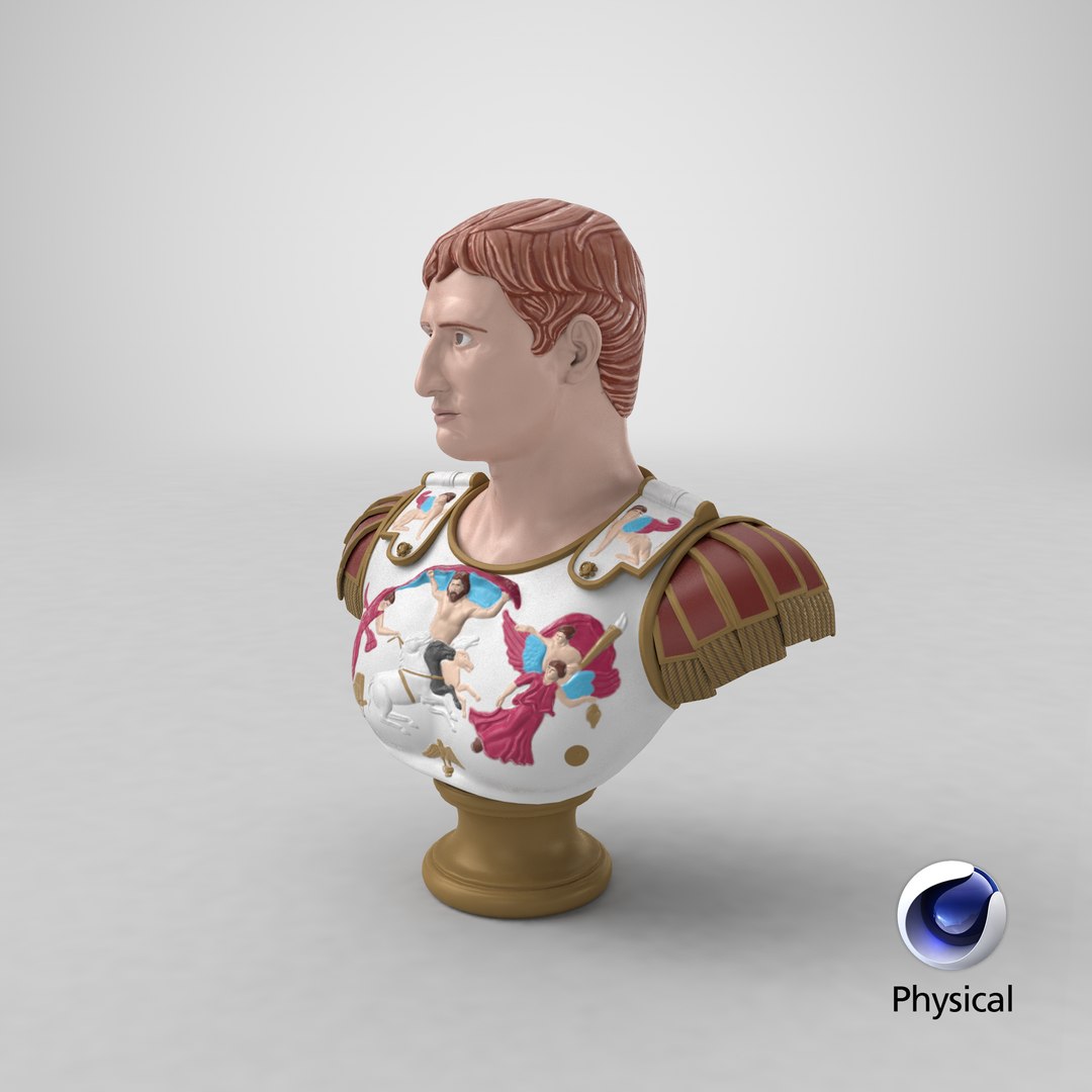 3D model Roman Emperor Augustus Stylized Bust - TurboSquid 2086157