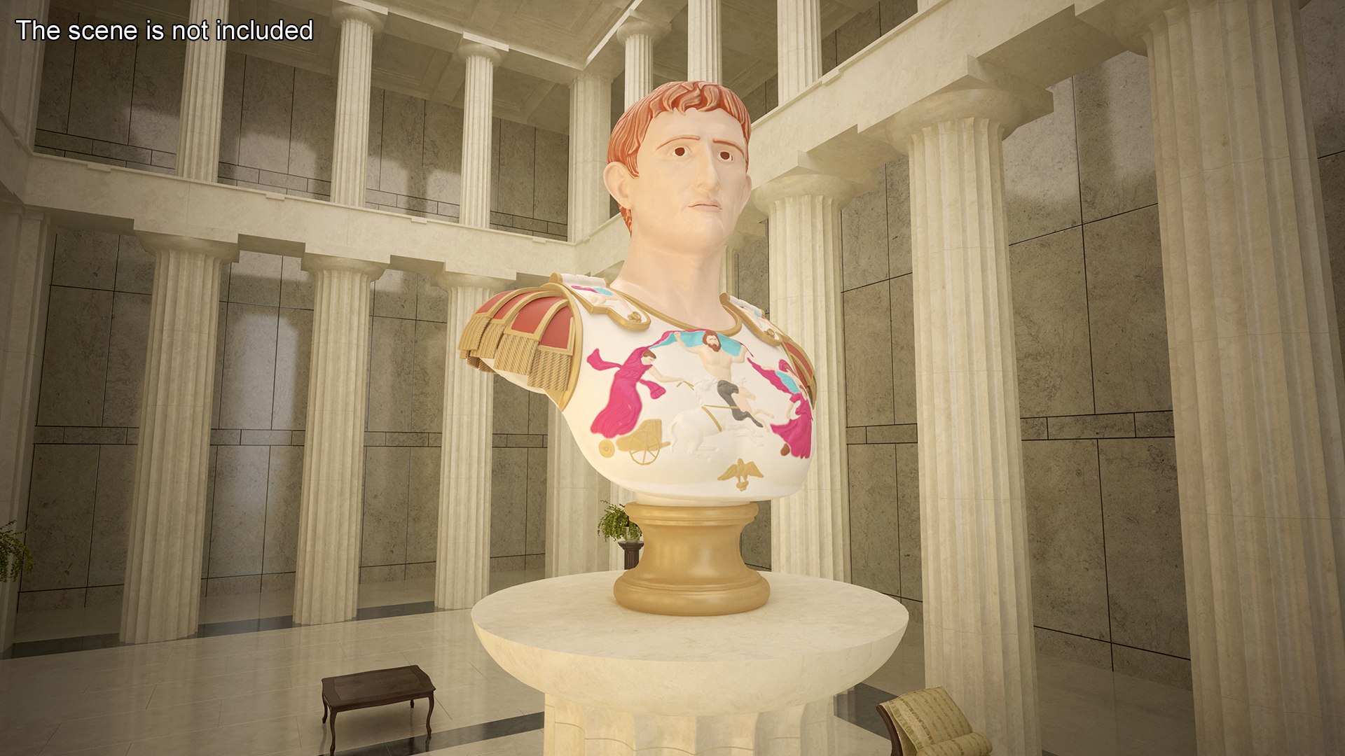 3D Model Roman Emperor Augustus Stylized Bust - TurboSquid 2086157