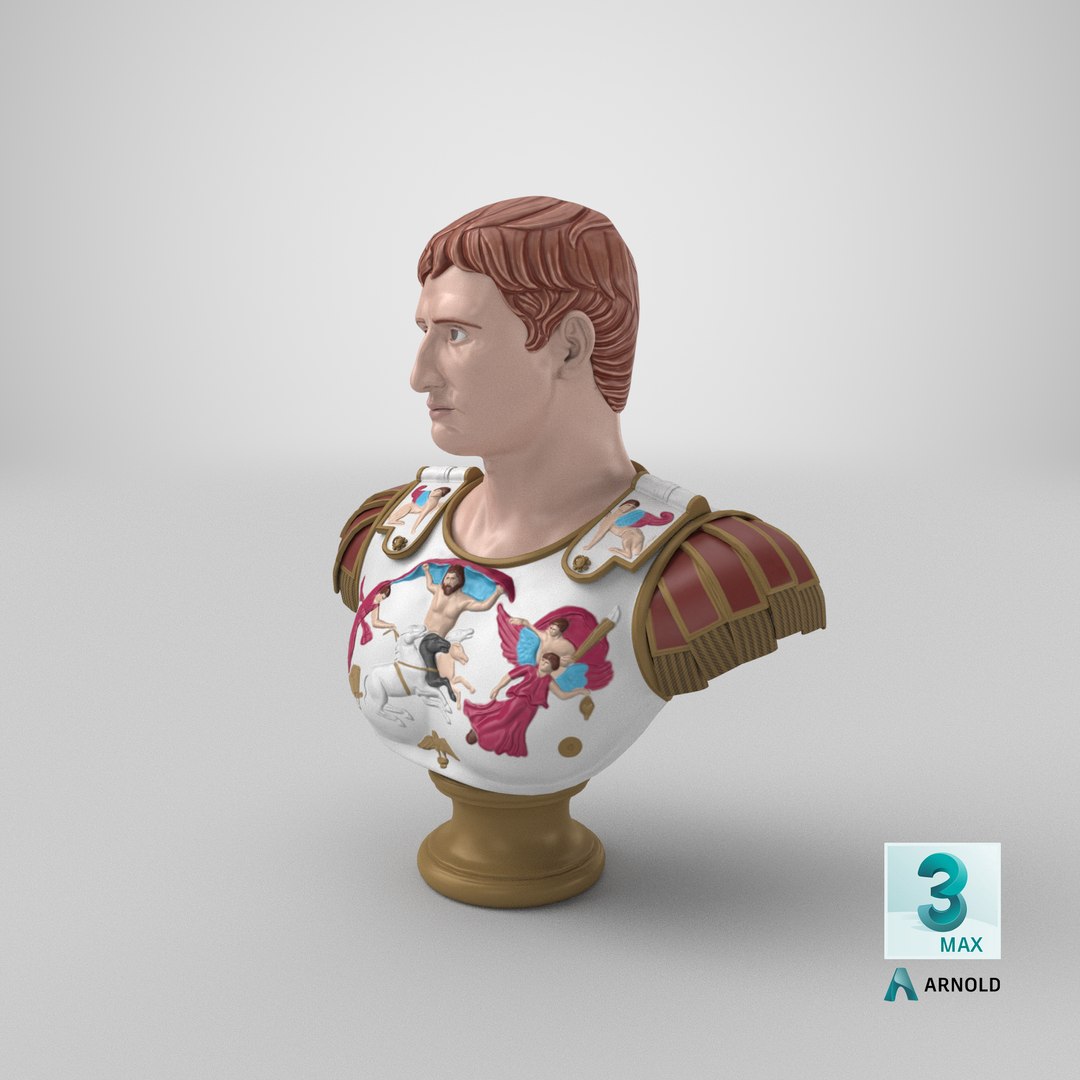 3D model Roman Emperor Augustus Stylized Bust - TurboSquid 2086157