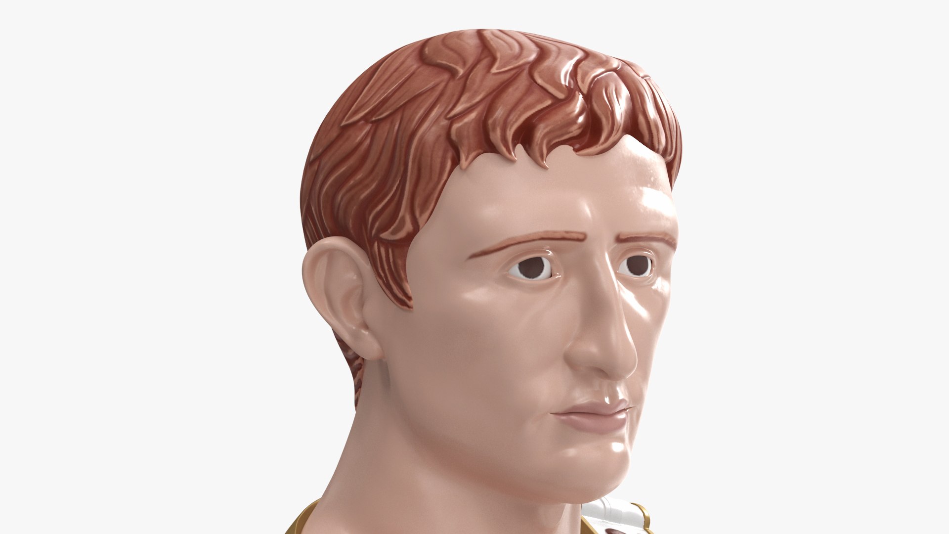 3D Model Roman Emperor Augustus Stylized Bust - TurboSquid 2086157