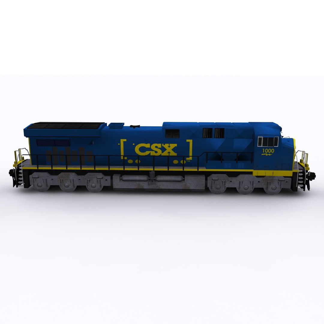 3d Csx Locomotive Cargo Carriage