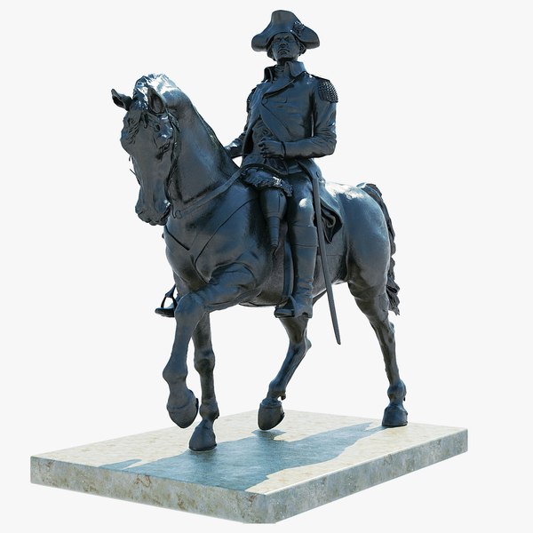 george washington bust 3d max