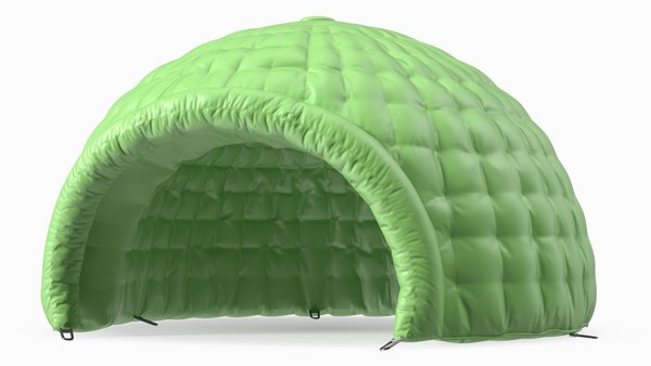 modelo 3d Refugio Domo Inflable Verde - TurboSquid 2220916