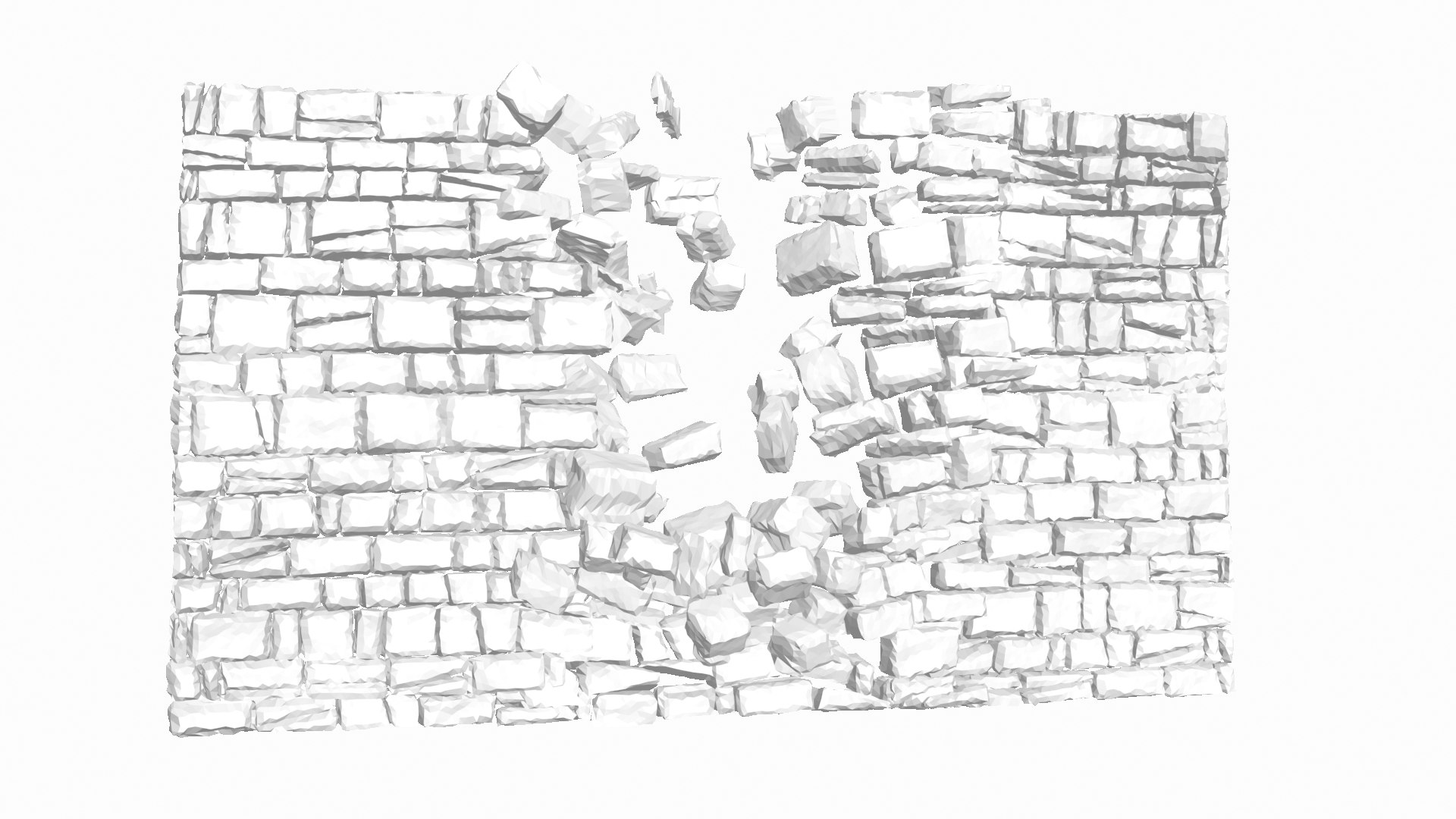 Realistic Stone Wall Collapse 3D - TurboSquid 1700934