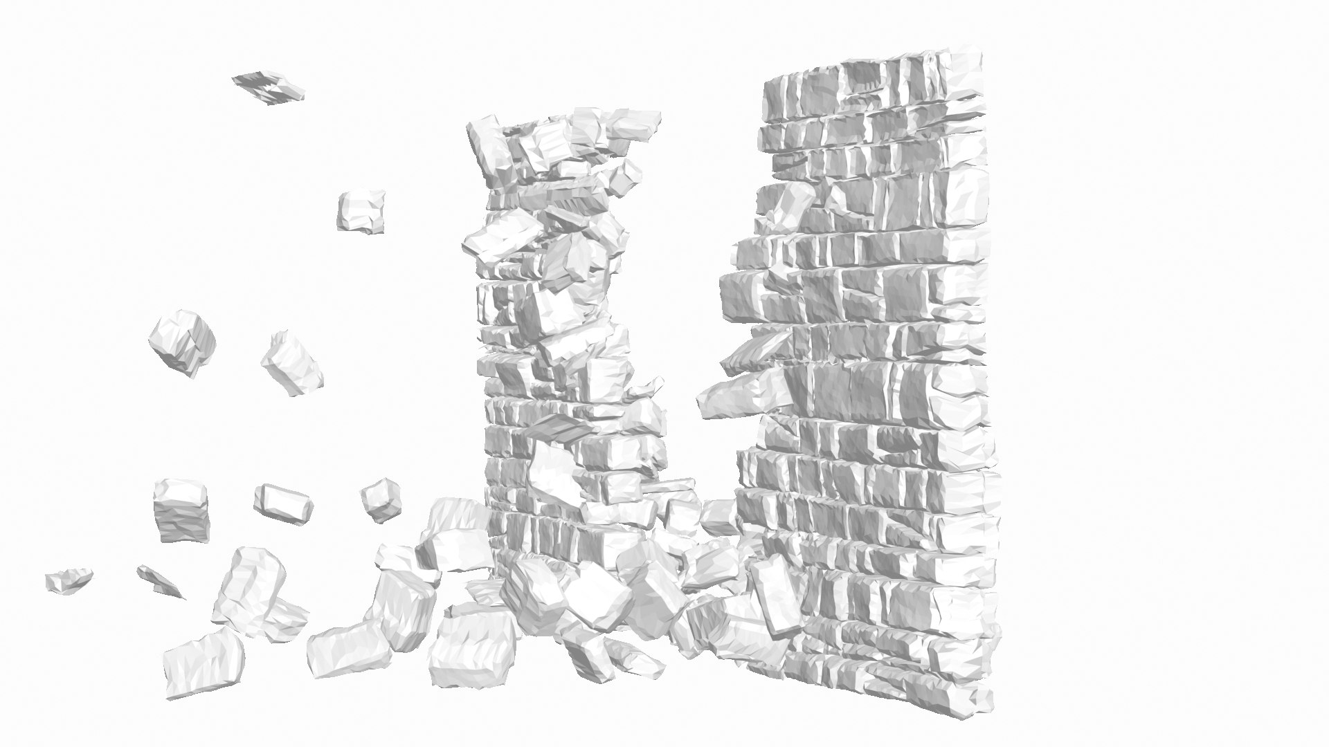 Realistic Stone Wall Collapse 3D - TurboSquid 1700934