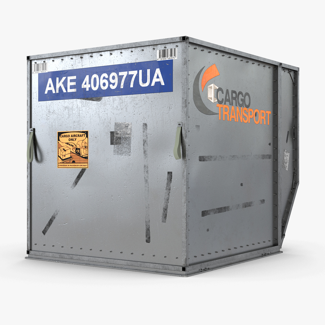 airport cargo container ld3 3d model