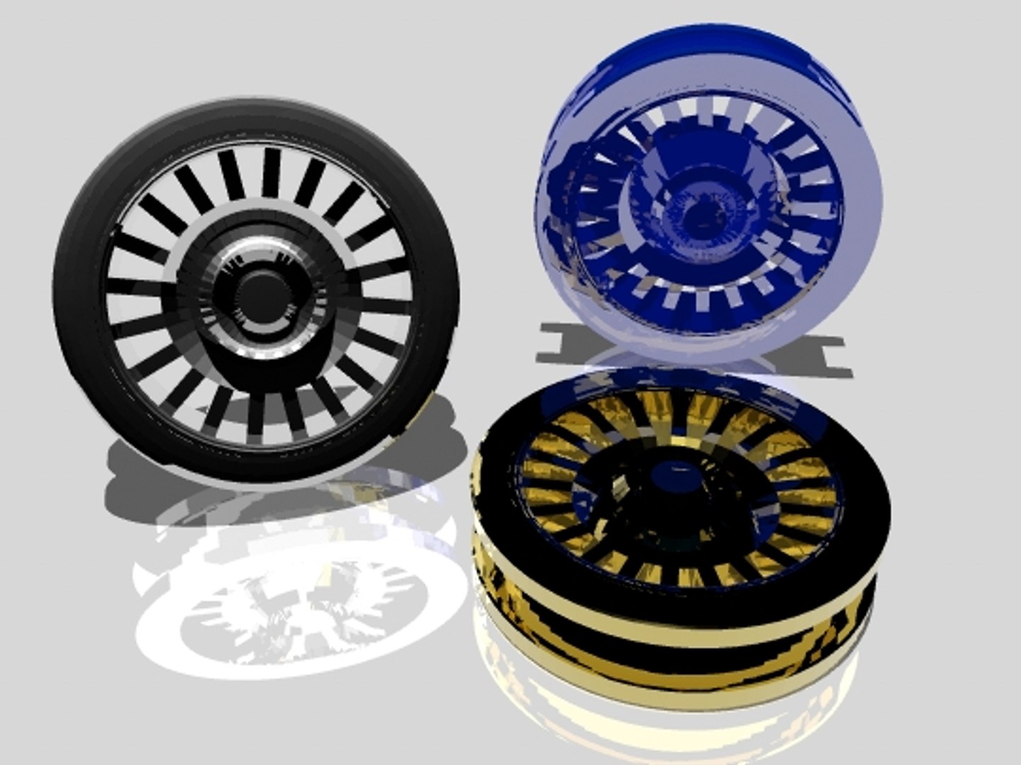 car rims 3d 3ds