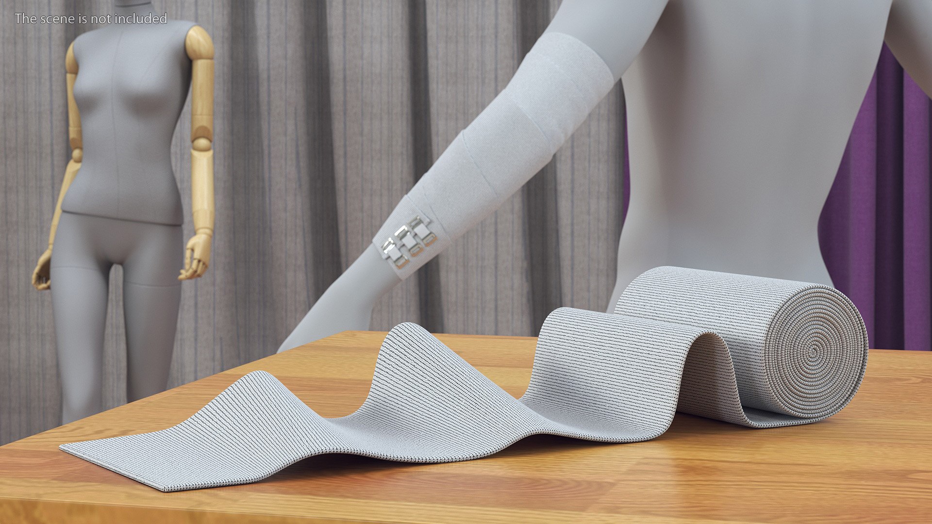 Unfolded Elastic Bandage White 3D Model - TurboSquid 2239680