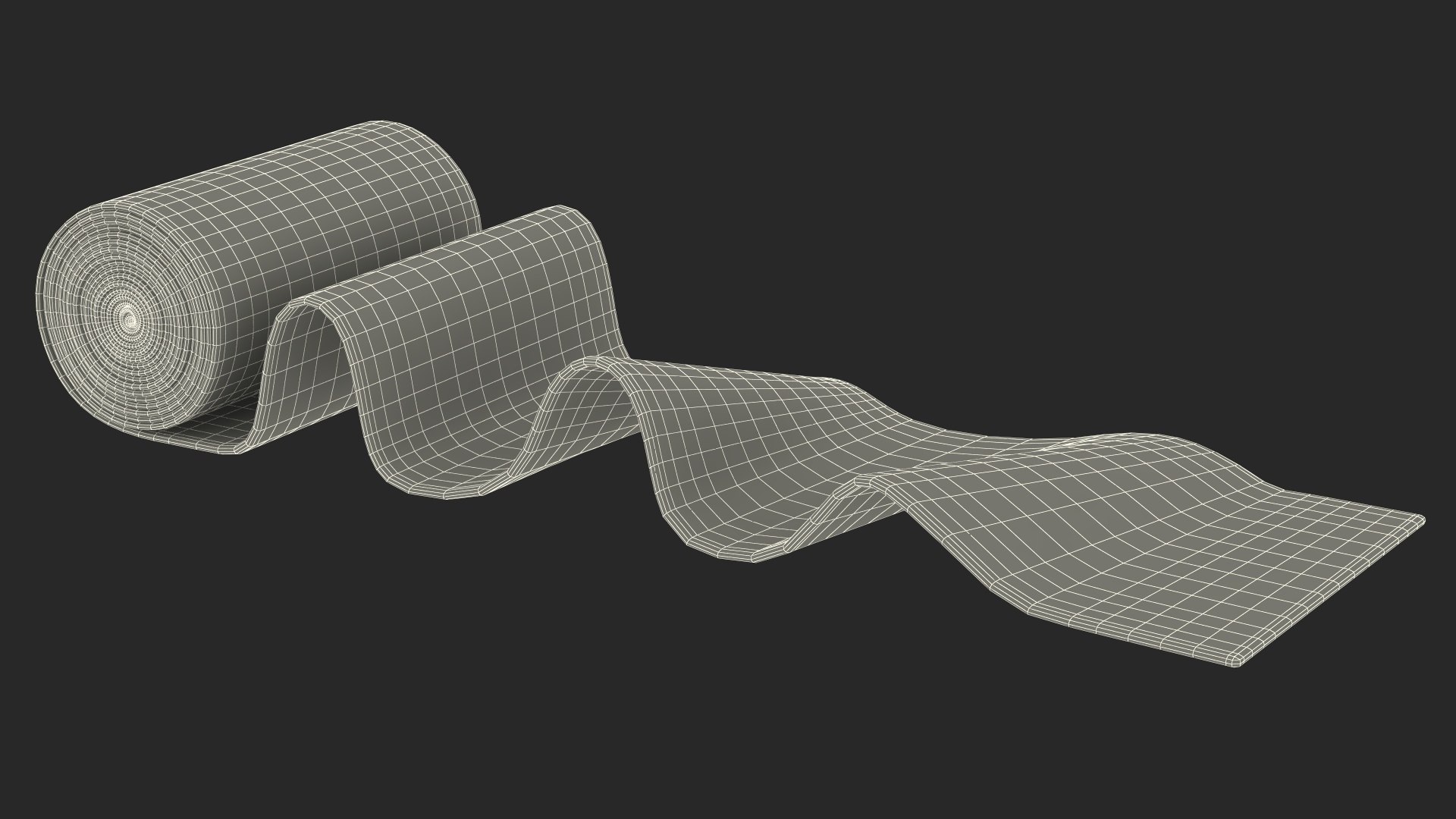 Unfolded Elastic Bandage White 3D Model - TurboSquid 2239680
