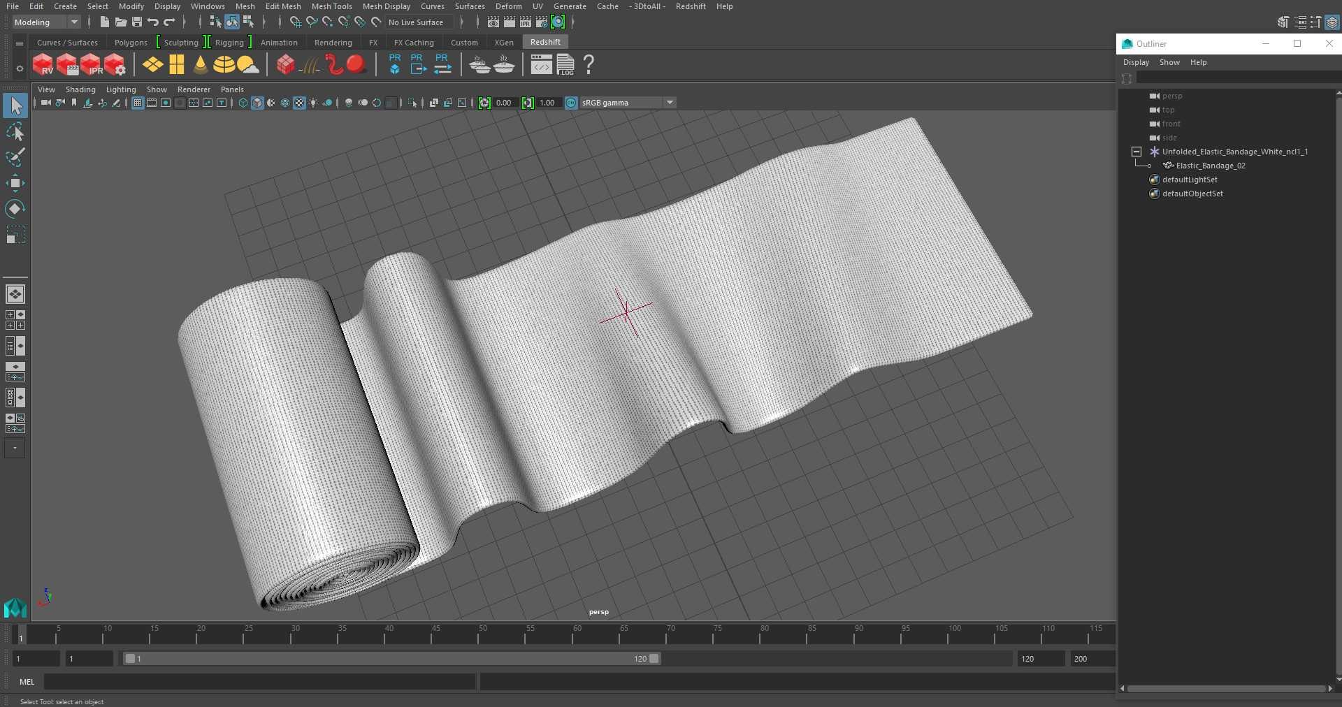 Unfolded Elastic Bandage White 3D Model - TurboSquid 2239680