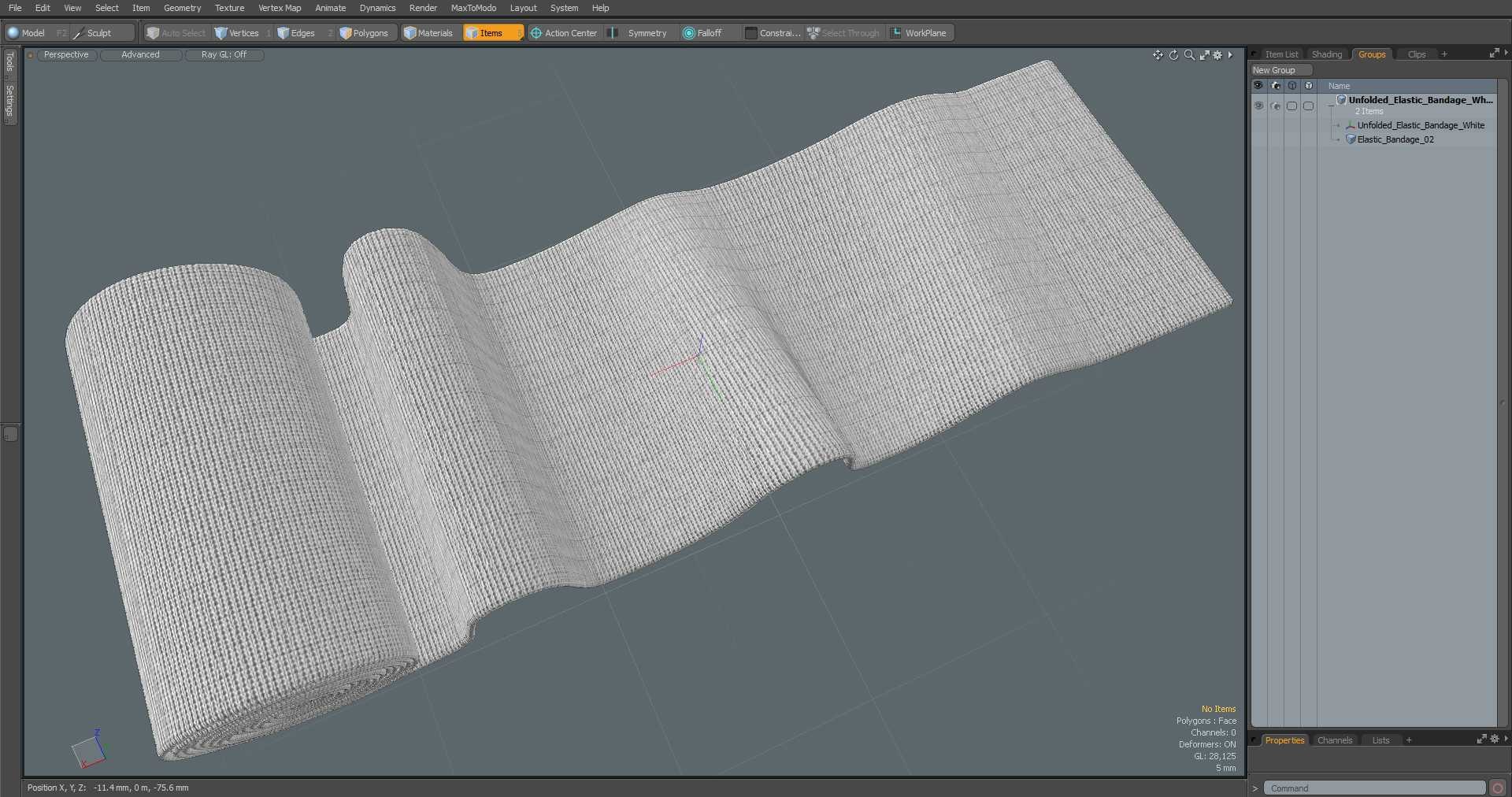 Unfolded Elastic Bandage White 3D Model - TurboSquid 2239680