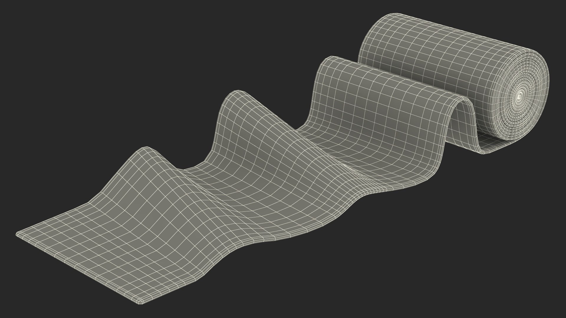 Unfolded Elastic Bandage White 3D Model - TurboSquid 2239680