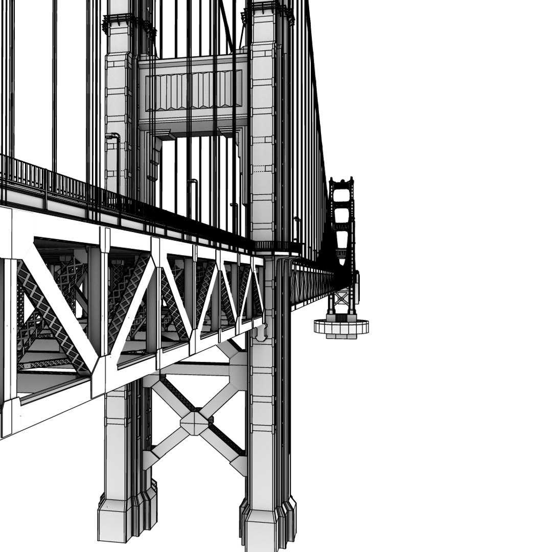 3D Golden Gate Bridge Model - TurboSquid 1465786