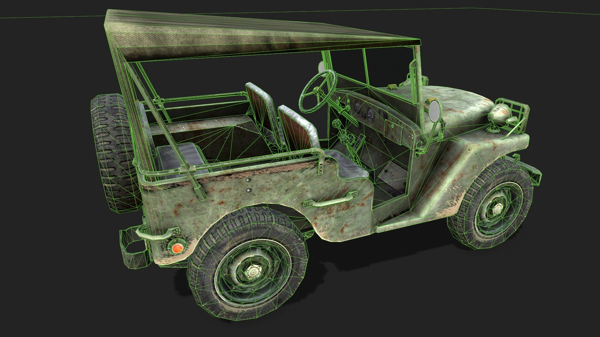 Jeep willys model - TurboSquid 1540246