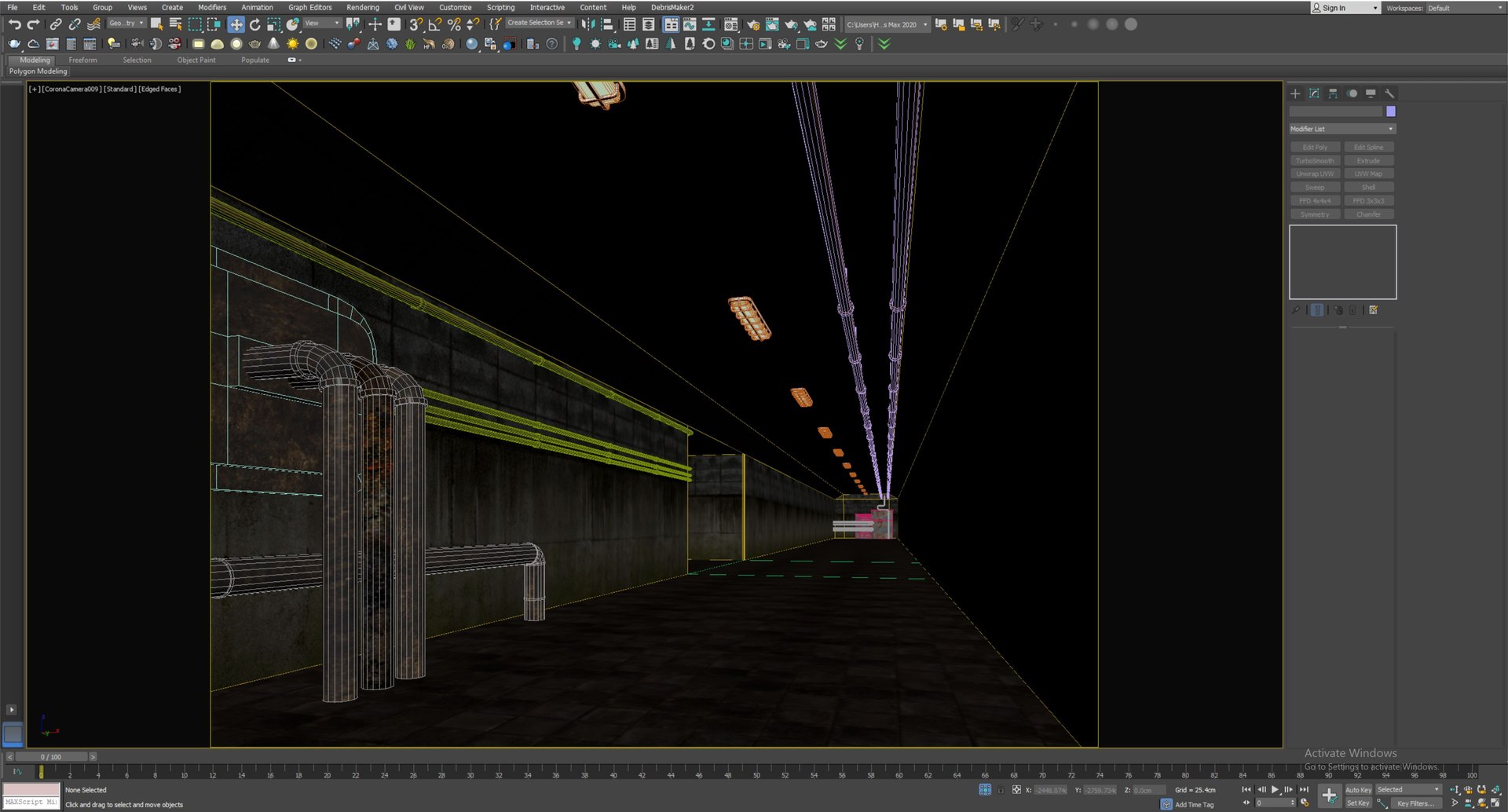 Low Poly Old Dark Underground Corridor 01 3D - TurboSquid 2102332