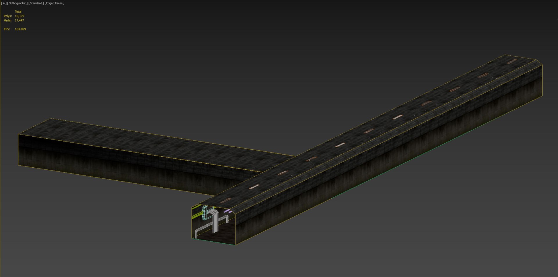 Low Poly Old Dark Underground Corridor 01 3D - TurboSquid 2102332