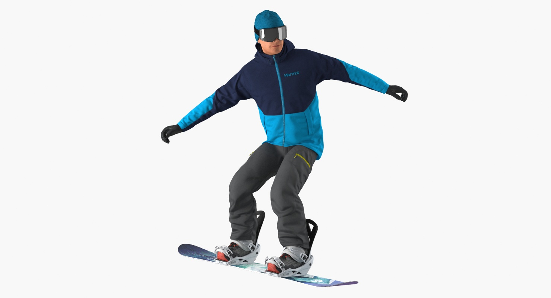 Snowboard Man Snow Board 3D Model - TurboSquid 1404031
